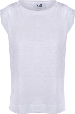 Ni&ugrave; Niu, Femme, Tops, Blanc, Taille: 40 FR Top Kimoncino