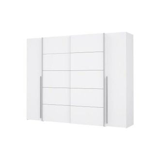 Les Tendances Les Tendances - Armoire 2 portes battantes + 2 portes coulissantes - Blanc mat - l 270,3 x p 61,2 x h 210 cm - narago