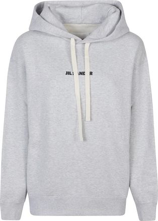 Jil Sander Femme, Sweatshirts et sweats &agrave; capuche, Gris, Taille: 40 FR Logo SweaT-shirt