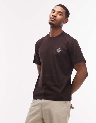 Lacoste T-Shirt in Braun mit Logo-Brown