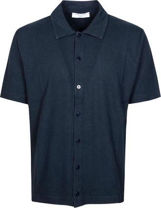 Daniele Fiesoli Homme, Chemises, Bleu, Taille: XL Camicia Manica Corta Costina