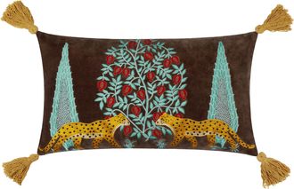 furn. Wylder Tropics Aritra Kissenbezug aus besticktem Samt - Mehrfarbig - 30 x 50 cm