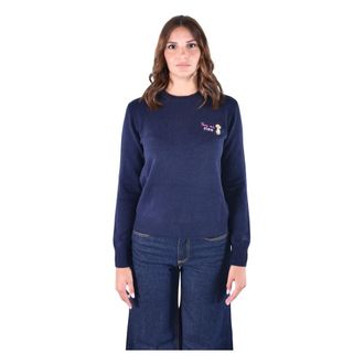 MC2 Saint Barth New Queen Rundhals-Pullover - - Knitwear - Damen - Blau - M