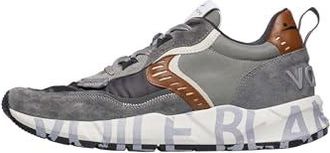 Voile Blanche Baskets en su&egrave;de et Tissu, Anthracite 44