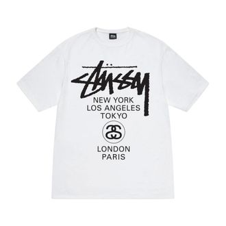St&uuml;ssy Basic T-Shirt - - Tops - Herren - Wei&szlig; - L