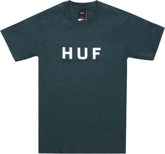 HUF Gr&uuml;nes Logo Tee Kurzarm - - Tops - Herren - Gr&uuml;n - XL