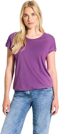 Cecil Damen B321291 Dekoratives T-Shirt, iced Violet, XS