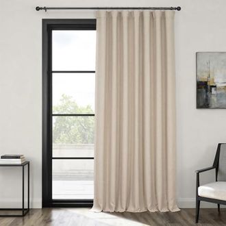 Half Price Drapes Verdunkelungsvorhänge aus Leinenimitat, 305,8 cm lang, extrabreit, Luxus-Leinen-Vorhänge für Schlafzimmer und Wohnzimmer (1 Paneel), 100 B x 120 L, st