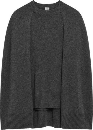 Toteme Femme, Vestes, Gris, Taille: 40 FR Crew Cape Knit