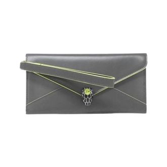 Bulgari Pre-owned Leather Clutch - - Pre-owned - Damen - Grau - ONE SIZE
