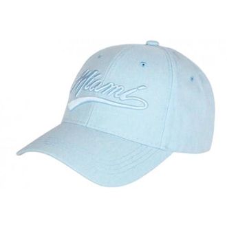 Nyls Cr&eacute;ation Casquette Miami Bleue Pastel Classe et Vintage en Coton Baseball - Taille Unique - Bleu