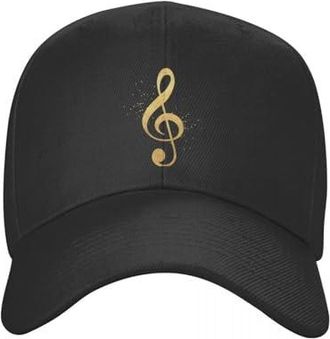 Generic Casquette de baseball classique dor&eacute;e avec symbole de musique pour homme et femme - Respirant - Cadeau dext&eacute;rieur
