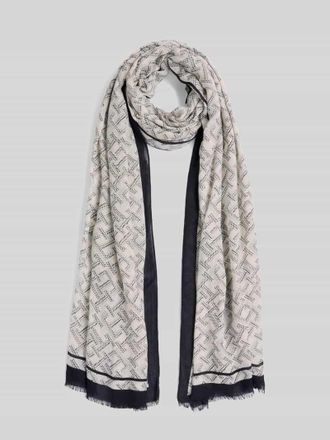 Tommy Hilfiger Schal aus Baumwoll-Mix mit Logo-Muster