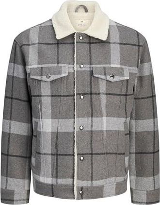 Jack & Jones Jprblutexas Wool Blend Trucker Jacket Sn, Gris, M Hommes