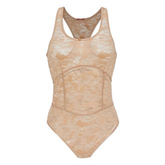 Diesel Femme, Tops, Rose, Taille: 42 FR Ezzy-Utlt Body en dentelle