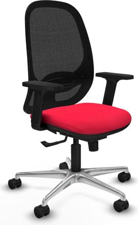 Piqueras y Crespo B&uuml;rodrehstuhl mit 2D-Armlehnen, h&ouml;henverstellbare Lendenwirbelst&uuml;tze, ausgestattet mit 3 Positionen und Schneidschaum, mit Rollen von 65 mm, Nylon, Sc