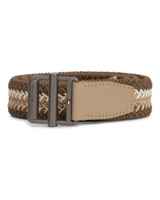 Tommy Hilfiger Flechtg&uuml;rtel aus einem elastischen Material-Mix mit Rollschnalle in