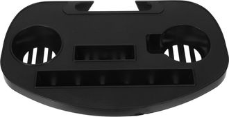 Hemoton Lounge Chair Beistelltisch Kunststoff Ablage mit Integriertem Getränkehalter Wetterfest Kompakt Tragbar für Outdoor Camping Strand Liegestuhl Zubehör