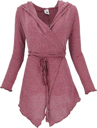 Guru Shop Pixi Wickel-Strickjacke - Altrosa, Damen, Baumwolle