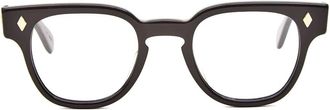 JULIUS TART OPTICAL lunettes de vue BRYAN à ornements de diamants - Noir