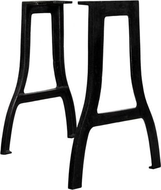 vidaXL Vidaxl - Pied de table de salle &agrave; manger 2 pcs Cadre en a Fonte