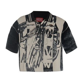 Diesel Polo M-Oliba-Polo - - Tops - Damen - Schwarzk - S