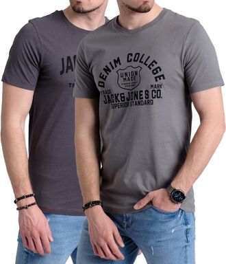 Jack & Jones Herren 2er-Set T-Shirts aus Baumwolle, Multi-Pack (Asph.B Authentic/SED.Union) S-9