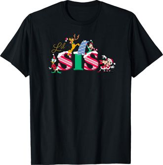 Disney Lil Sis Candy Cane Holiday Christmas Family Trip Gift T-Shirt
