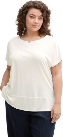 Tom Tailor Damen 1045988 T-Shirt, 10315 - Whisper White, 50 Große Größen EU