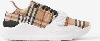 Burberry Sneakers en cuir velours, cuir et Check, Size: 39.5