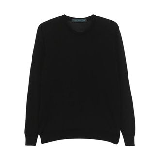 Kiton Pullover aus Wolle mit Rundhalsausschnitt - - Knitwear - Herren - Schwarzk - L