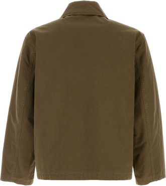 The Row Mens Olive Green Canvas Rafi Jacket Brownkhaki Giacche E Gilet