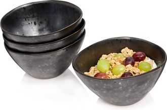 Sänger | Müslischalen Tombey aus Steingut, handmade, 4-teiliges Müslischalen Set, Füllmenge: 280 ml, Müsli, Teller Tief, Frühstück | PREMIUM COLLECTION