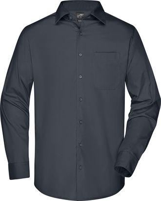 James & Nicholson Herren Langarm Business Hemd - Klassisches Herrenhemd in 11 Farben | Farbe: carbon | Gr&ouml;sse: 5XL