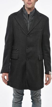Corneliani SPORTSWEAR Mantel aus Schurwolle mit abnehmbarem Brustteil Corneliani
