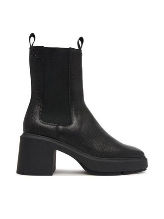 Calvin Klein Stiefeletten Block Heel Chelsea Boot Lth HW0HW03694 Schwarz