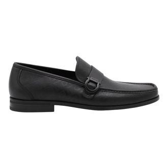 Ferragamo Loafer - Classic Black Loafers With Embossed Leather Upper - Gr. 6 - in Schwarz - f&uuml;r Damen