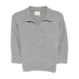 Khaite Femme, Pulls, Gris, Taille: 40 FR V-neck Tricots