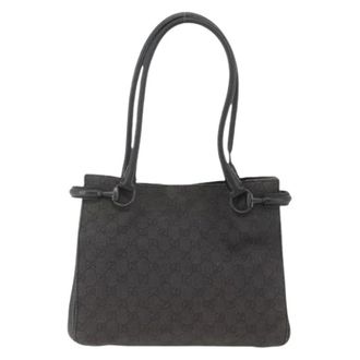 Gucci Pre-owned Sac bandouli&egrave;re en toile - Femme - Pre-owned - Noir - Taille: ONE Size