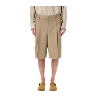 Ami Gekr&auml;uselte weit geschnittene Cropped Hose - - Shorts - Herren - Beige - W40