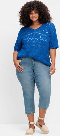 Sheego Strickpullover Pullover. im Ajourstrick, in Oversize-Form