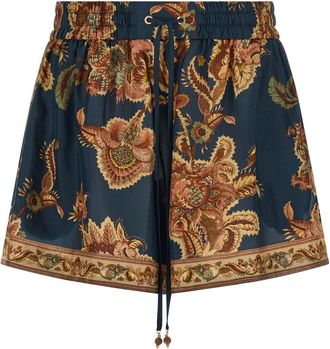 Zimmermann Femme, Shorts, Multicolore, Taille: 42 FR Aster Relaxed Short