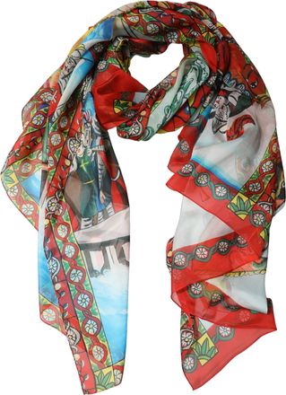 Dolce & Gabbana Silk Printed Scarf - Multicolor