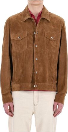 Eleventy Homme, Vestes, Brun, Taille: 2XL Giubbino trucker