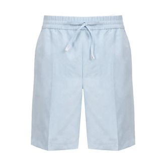 Brioni Homme, Shorts, Bleu, Taille: XL Short en lin/coton