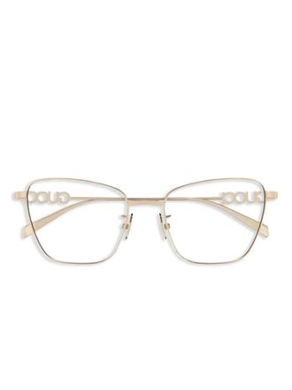 Gucci lunettes de vue &agrave; monture carr&eacute;e - Or