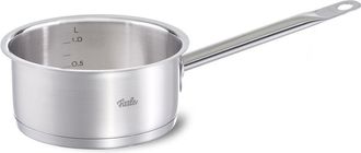 FISSLER Original-Profi Collection/Edelstahl-Stielkasserolle (&Oslash; 16 cm) inkl. Sch&uuml;ttrand, Innenskalierung - alle Herdarten auch Induktion, Silber