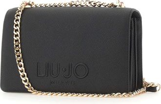 Liu Jo Femme, Sacs, Noir, Taille: ONE Size Sac Bandouli&egrave;re Medium Logo Estamp&eacute;