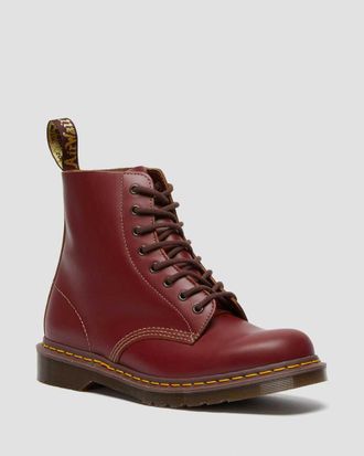Dr. Martens Vintage 1460 Quilon Leder Stiefeletten in Rot, Gr&ouml;&szlig;e: 41