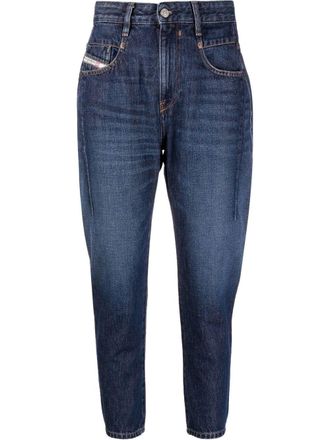 Diesel jean crop Fayza &agrave; coupe boyfriend - Bleu